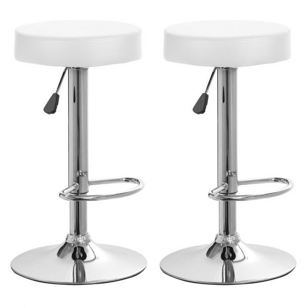 Set 2 scaune de bar rotative, albe 5079-2 - eMAG.ro