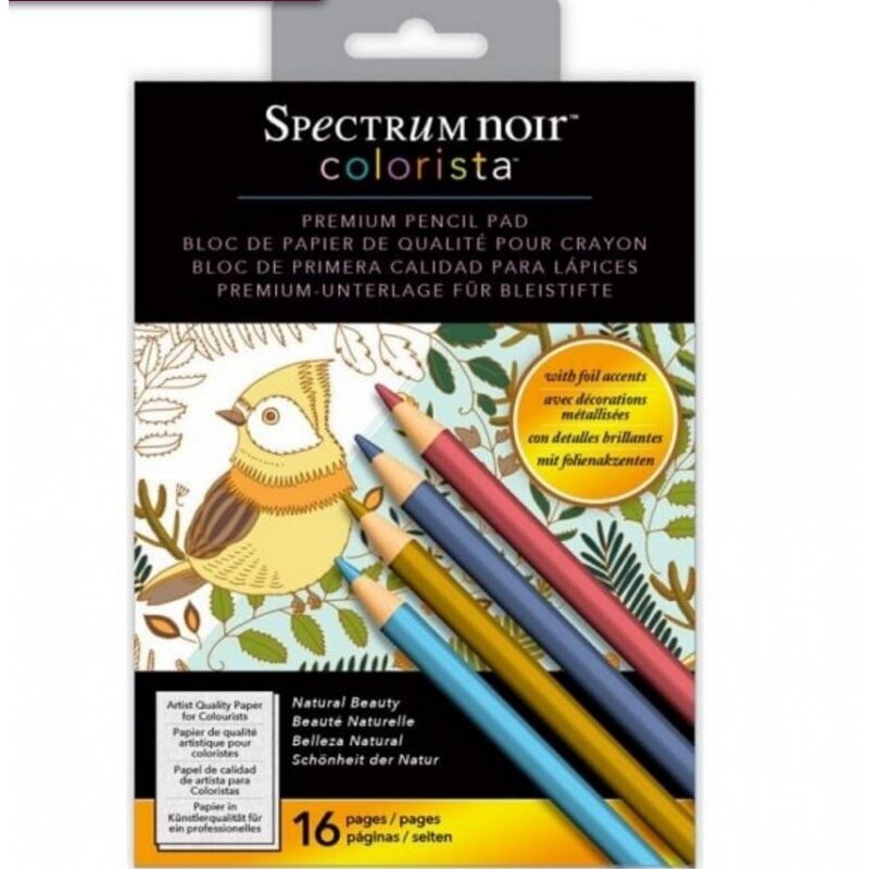 Bloc 16 planse de colorat Colorista, 12.5x18cm ,Natural Beauty ...