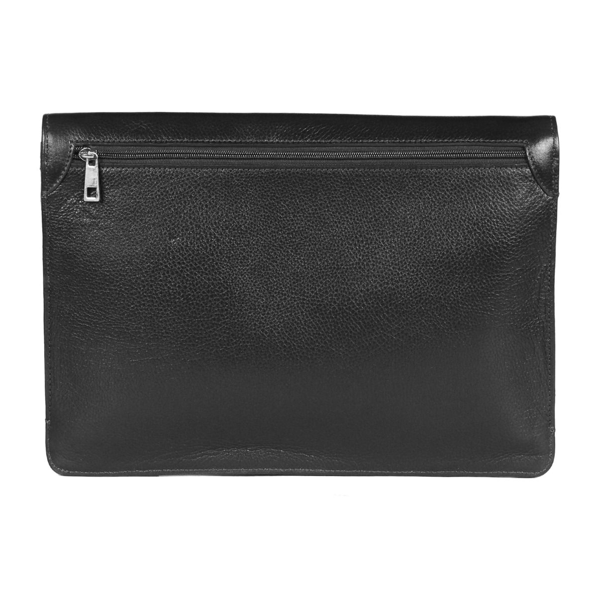 Mapa din piele neagra, model cu capac 1017, MAGAZINUL DE GENTI - eMAG.ro