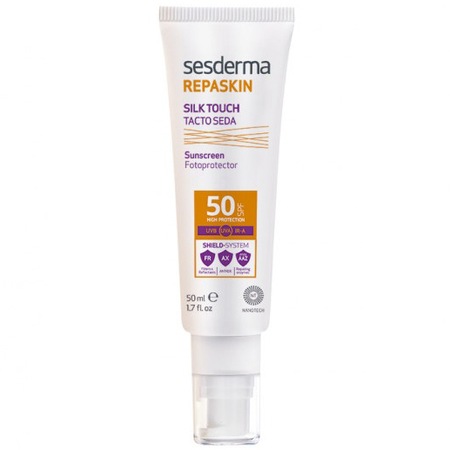 Слънцезащитен крем за лице SPF 50 Repaskin Silk Touch, Sesderma, 50 мл ...