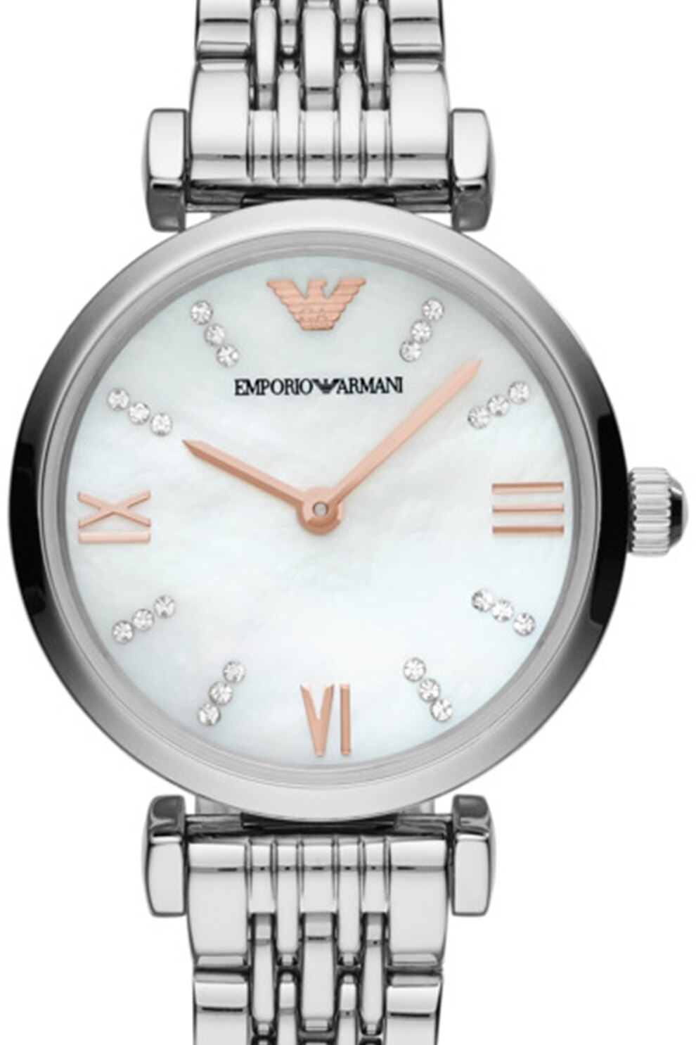 Emporio Armani, Ceas de otel inoxidabil, Argintiu - eMAG.ro