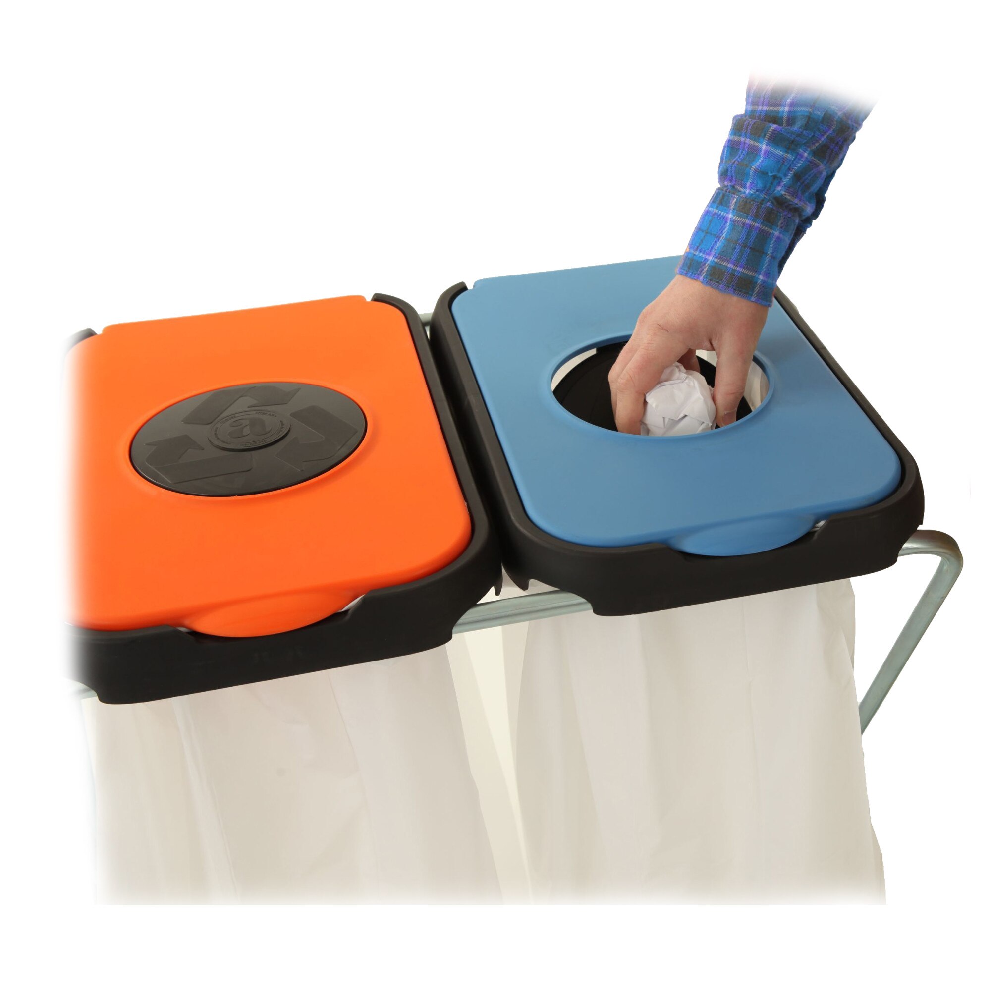 Suport pentru saci de gunoi “EKO THINKS 3”, cm 96 x 42 x 78-h, cu ...