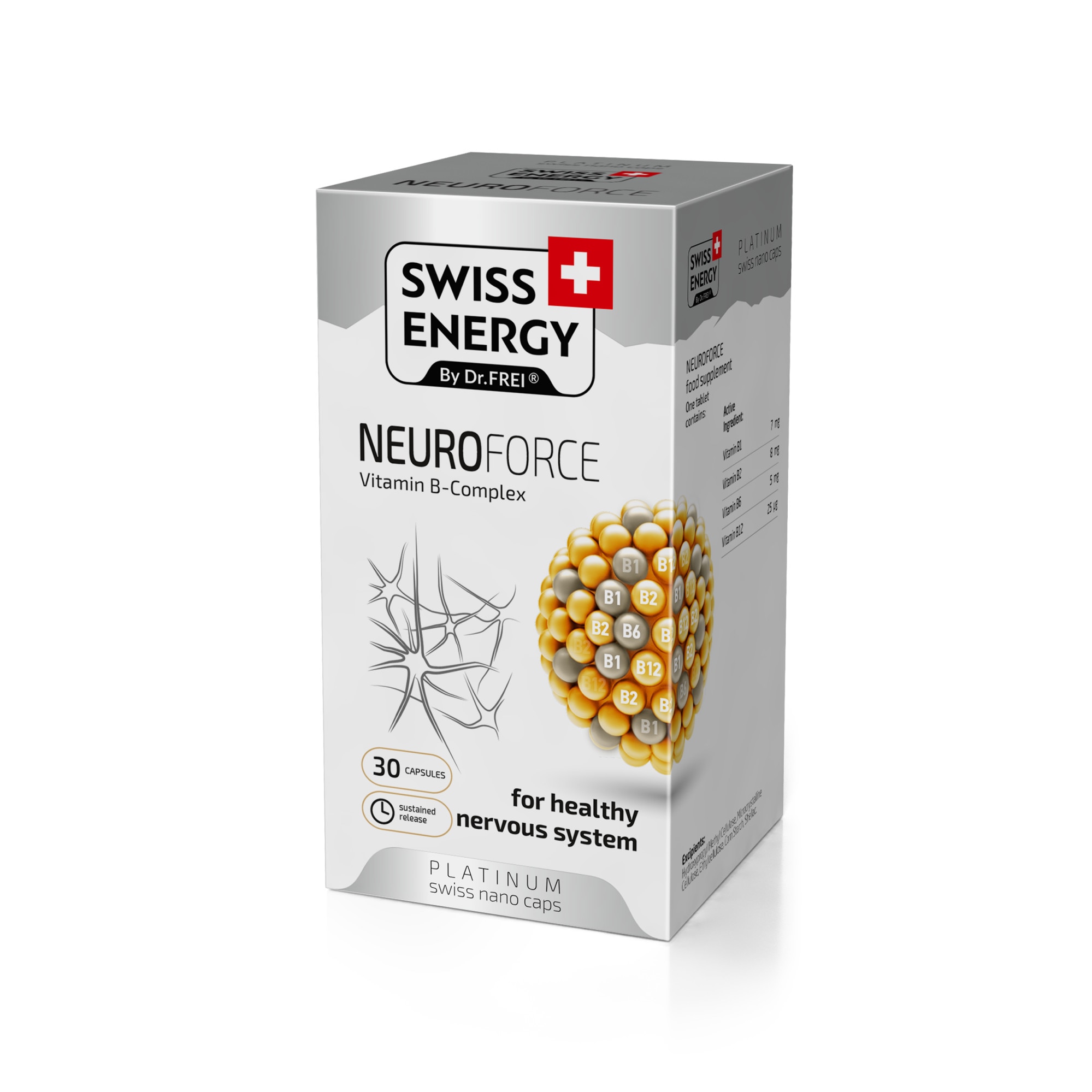 Хранителна добавка Swiss Energy Neuroforce, 30 капсули - eMAG.bg