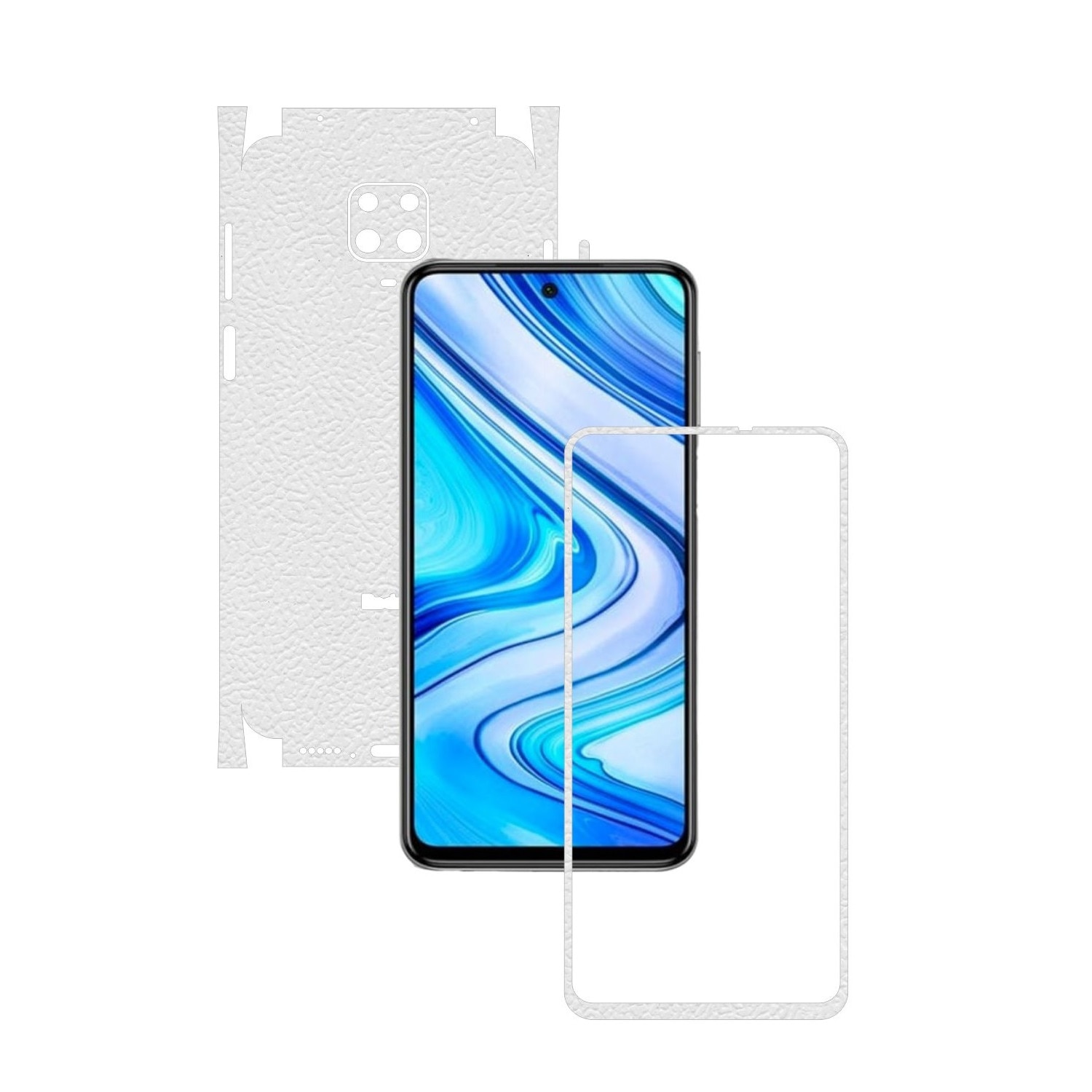 Защитно фолио Carbon Skinz за Xiaomi Redmi Note 9S - бяла кожа 360 Cut ...