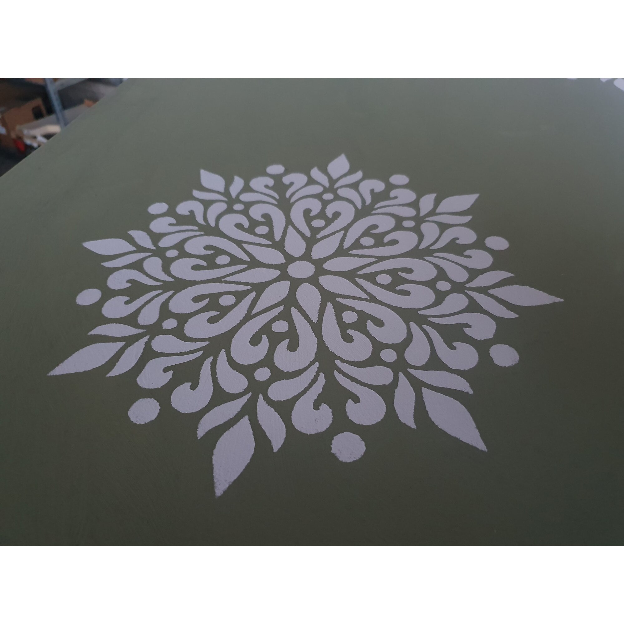 Sablon decorativ Mandala Siri, reutilizabil, plastic, transparent, A3 ...