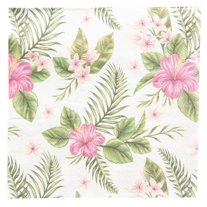 Servetele de masa "Tropical Flower" 33*33 cm, Clayre & Eef - eMAG.ro