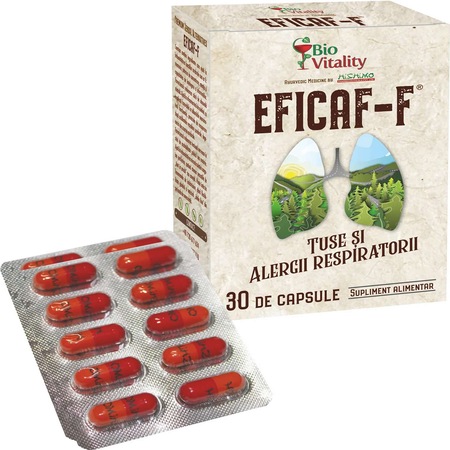 Supliment alimentar Eficaf-F BioVitality, Alergii respiratorii si tuse ...