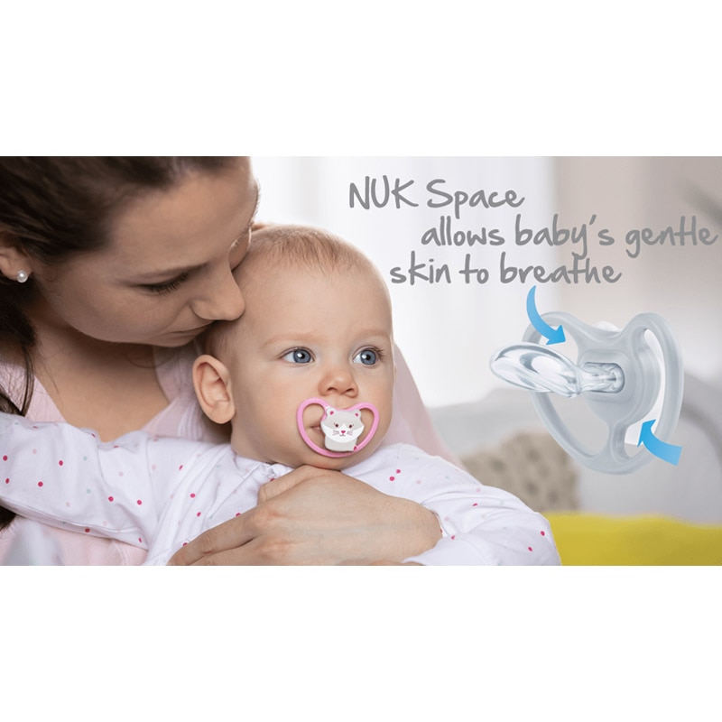 Nuk Space 739511-R szilikon ortodontikus cumi, rózsaszínű - eMAG.hu
