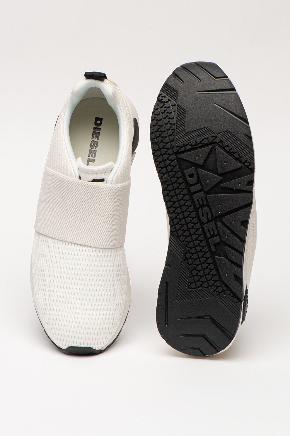 Diesel, Pantofi sport slip-on S-Kb Elastic, Alb, 43 - eMAG.ro
