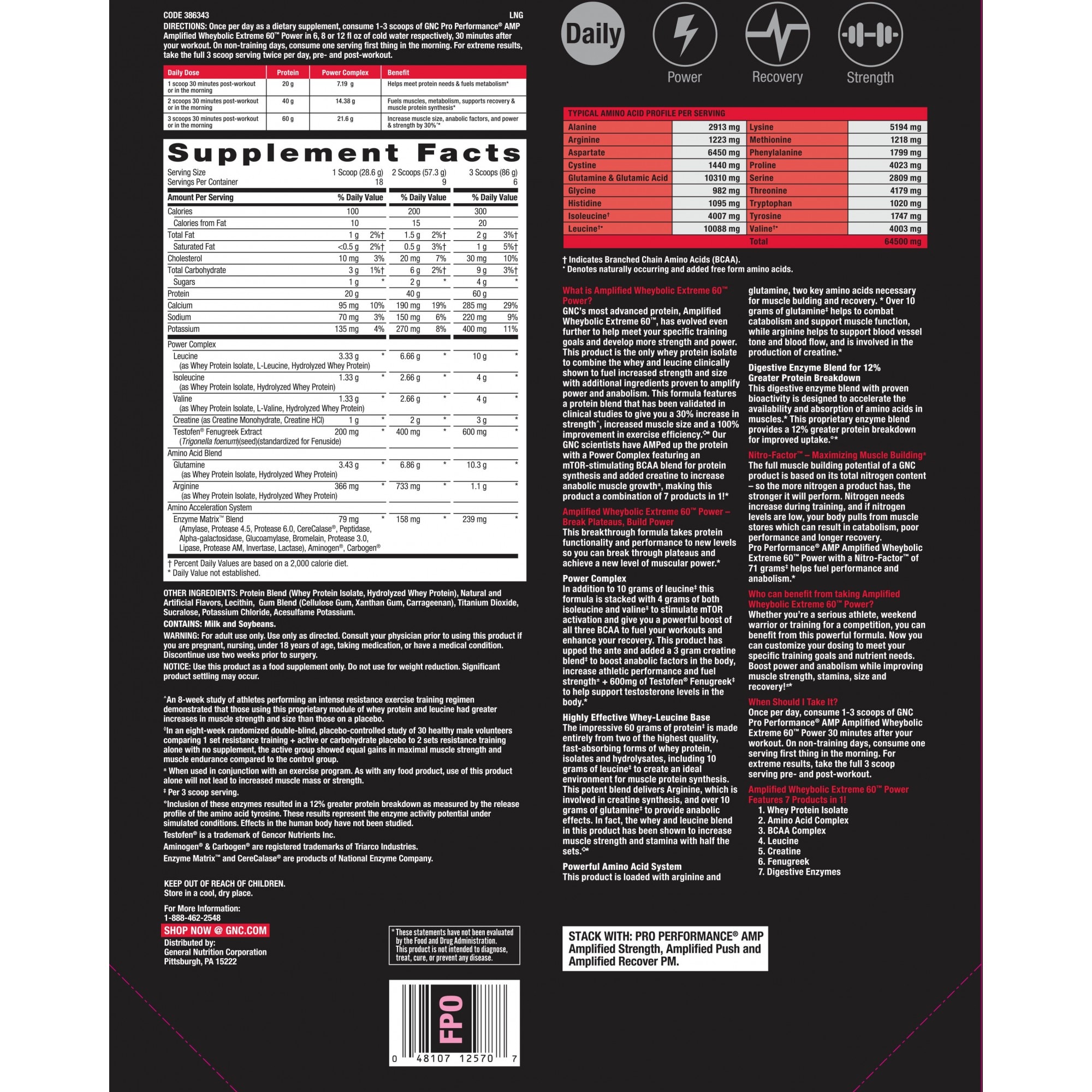 GNC Pro Performance AMP Amplified Wheybolic Extreme 60 Power cu aroma ...