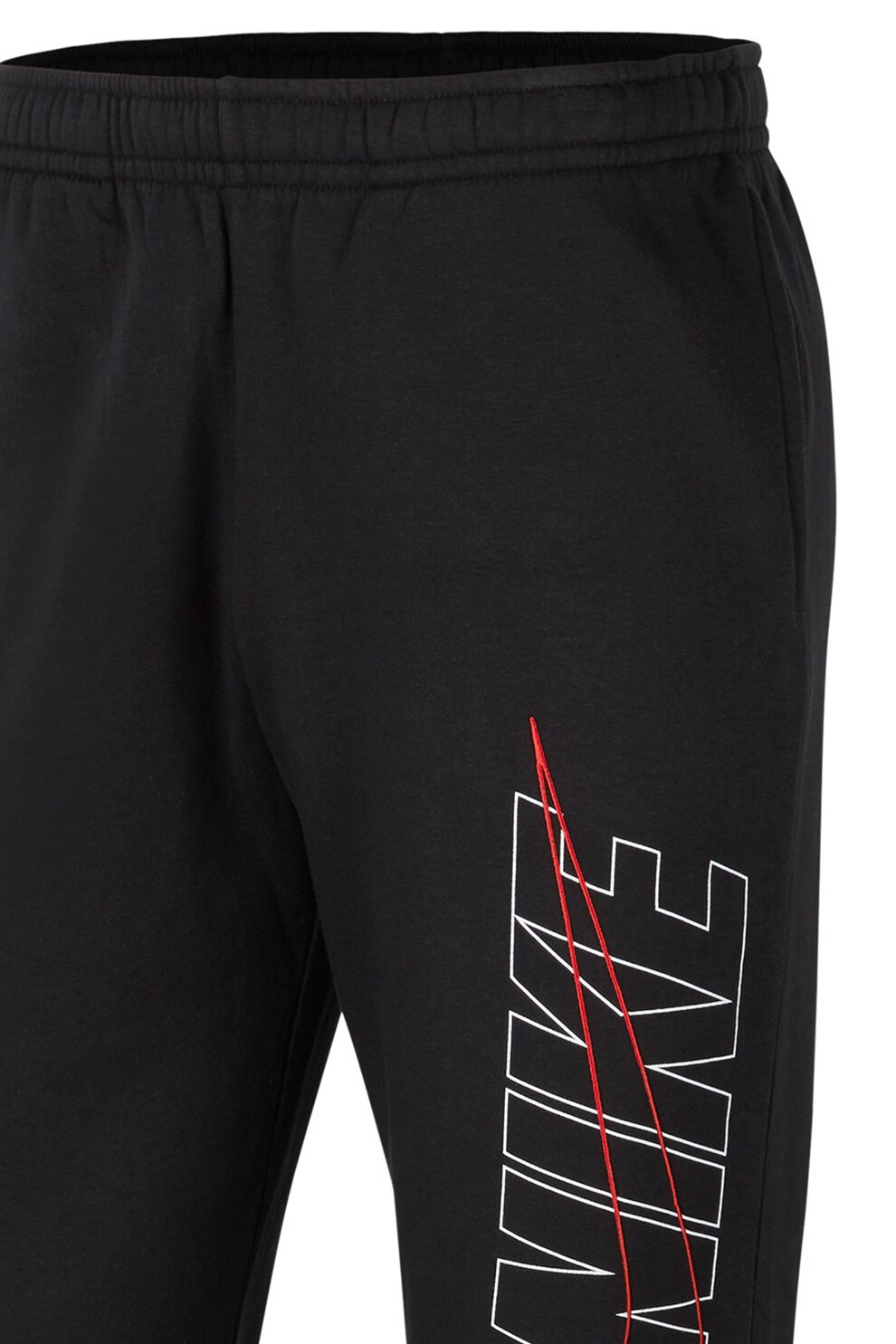Nike, Trening cu imprimeu logo, Negru/Alb/Rosu, L - eMAG.ro