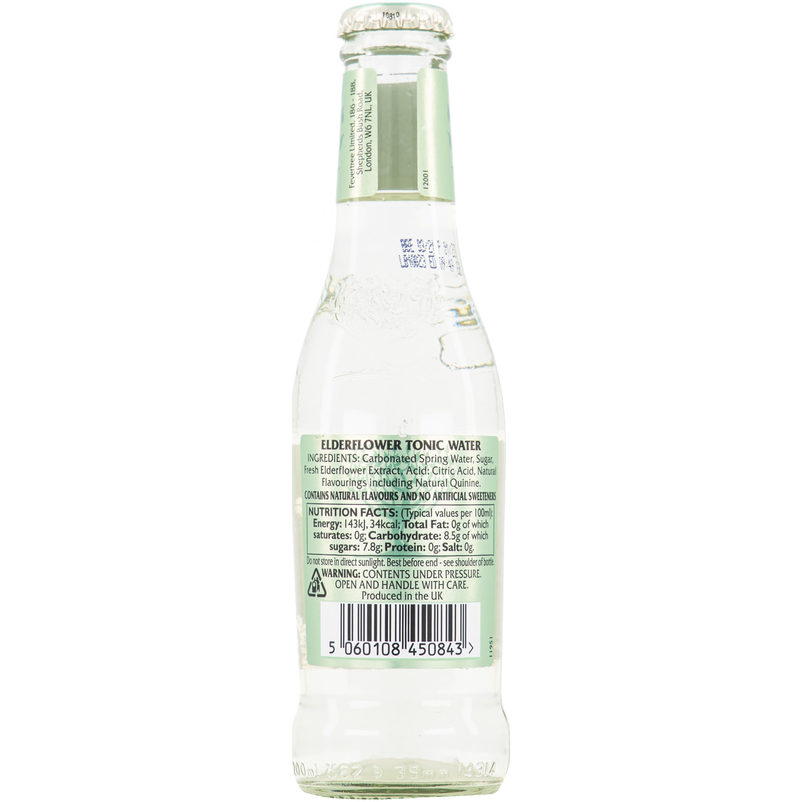 Apa Tonica Fever Tree Elderflower, 24 x 0.2L - eMAG.ro