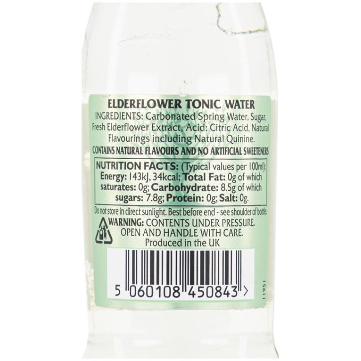 Apa Tonica Fever Tree Elderflower, 24 x 0.2L - eMAG.ro