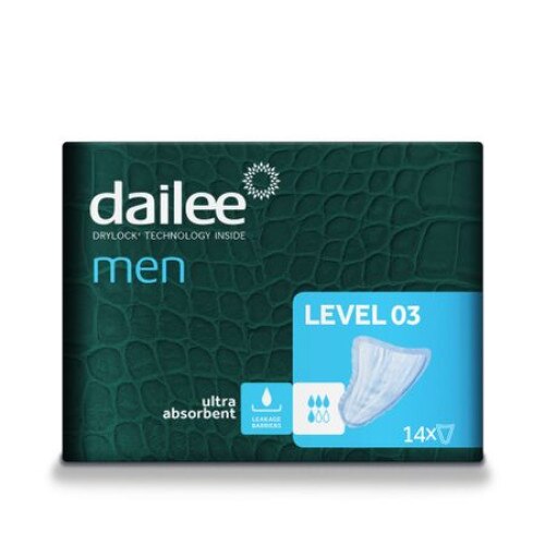 Férfi inkontinencia betét, DAILEE MEN Level 3, 4 cseppes, 14 db./csomag ...