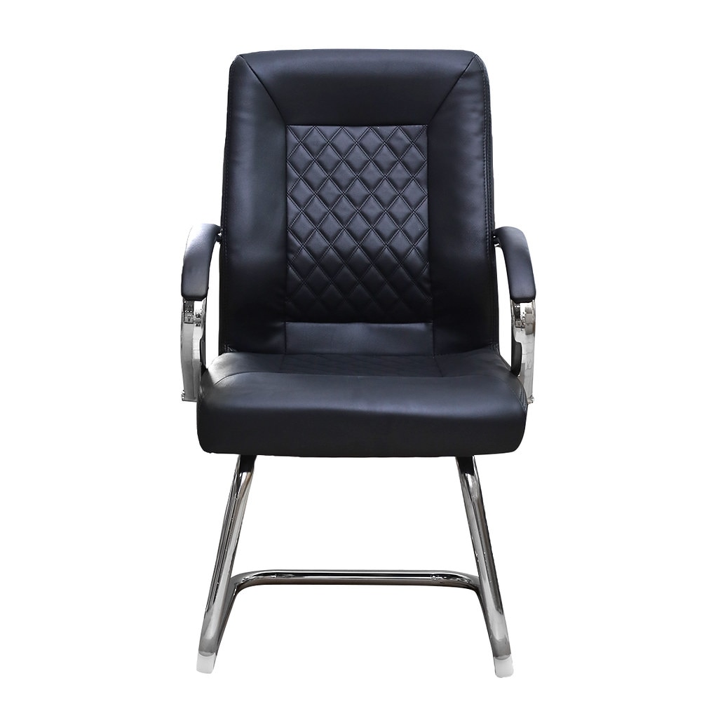 Scaun conferinta/vizitator GASPAR CF, piele ecologica, negru - eMAG.ro