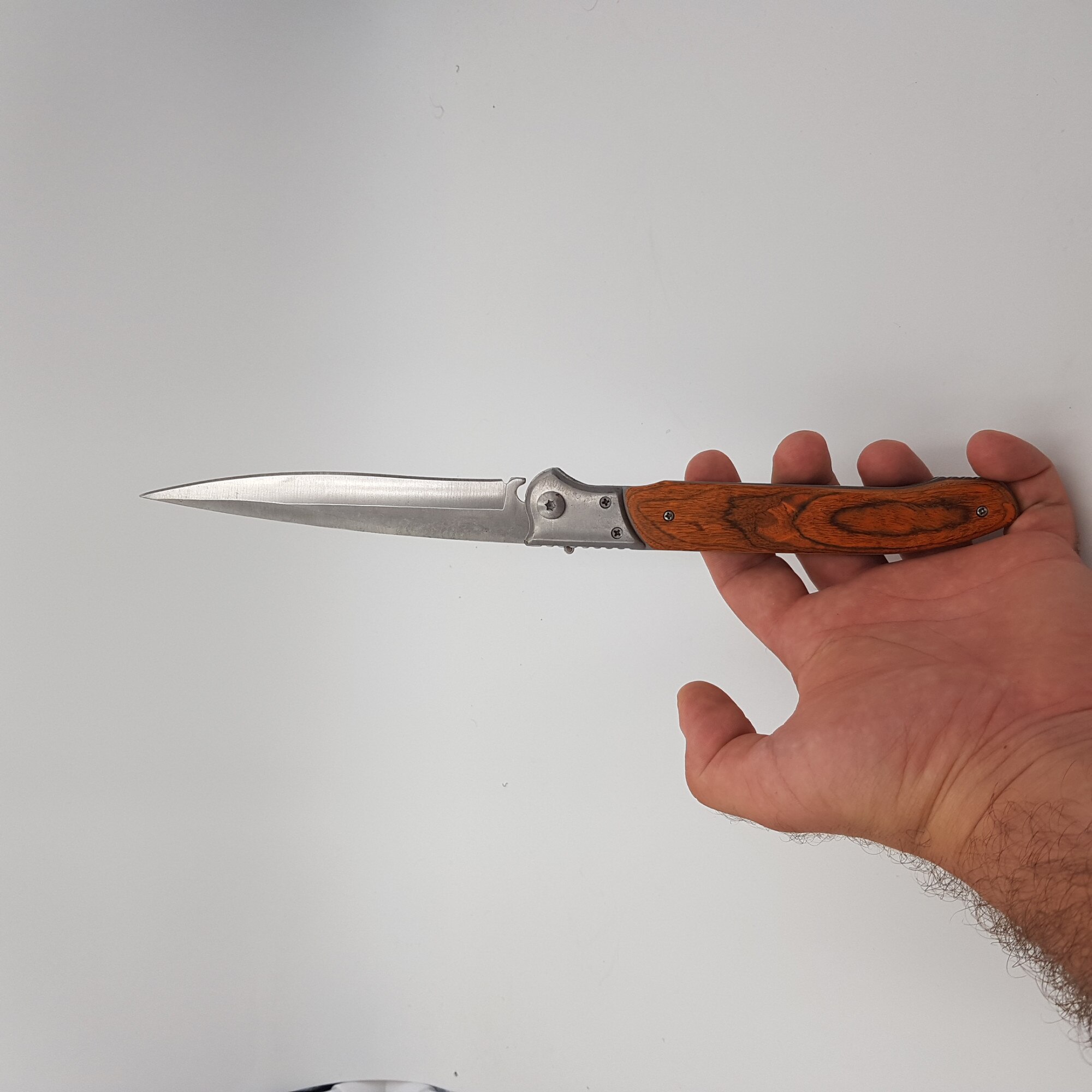Cutit Stilet, deschidere automata buton, Dalimag, 30cm, husa - eMAG.ro