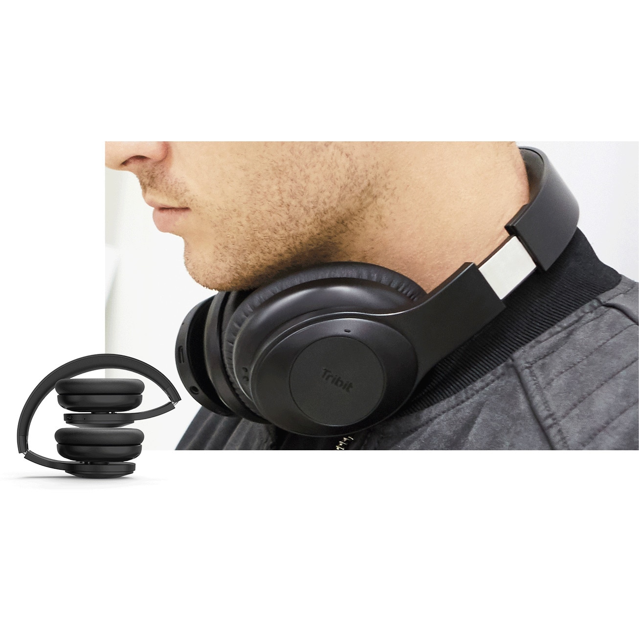 Casti Bluetooth ANC (pana la 35dB) Tribit QuietPlus microfon Incorporat ...