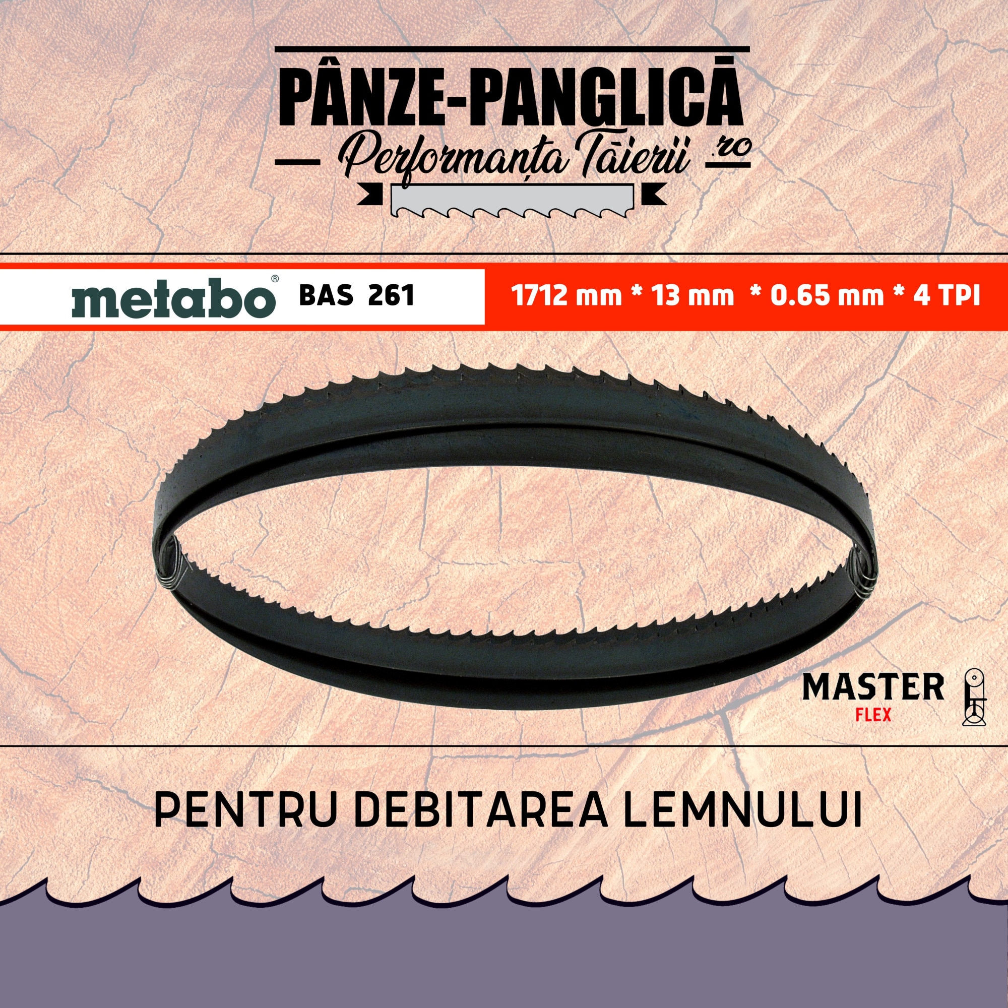 Set 3 panze banzic Metabo Bas 261, 1712x13x4 TPI, fierastrau panglica ...