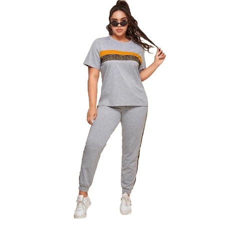 Trening dama Leopard, gri, bumbac, XL - eMAG.ro