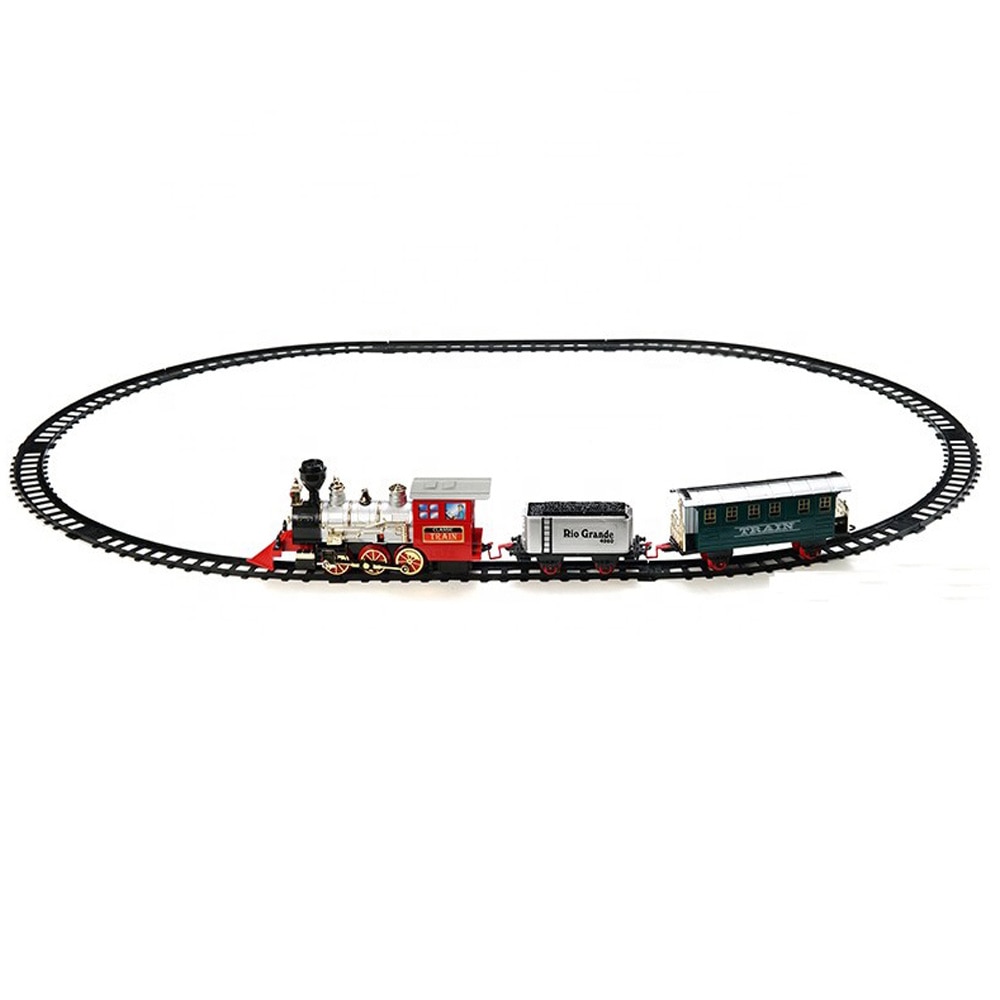 Circuit trenulet electric, 345 cm, cu lumini si sunete, 13 piese ...