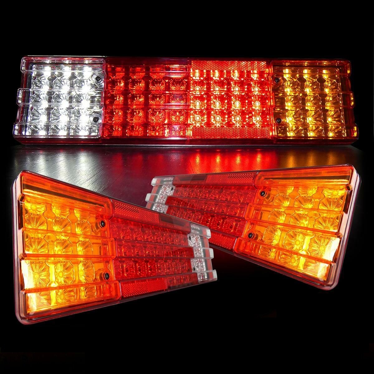 Set 2 Led Lampi Stop Auto Flexzon, 6 Functii, pentru Remorca, Camion ...