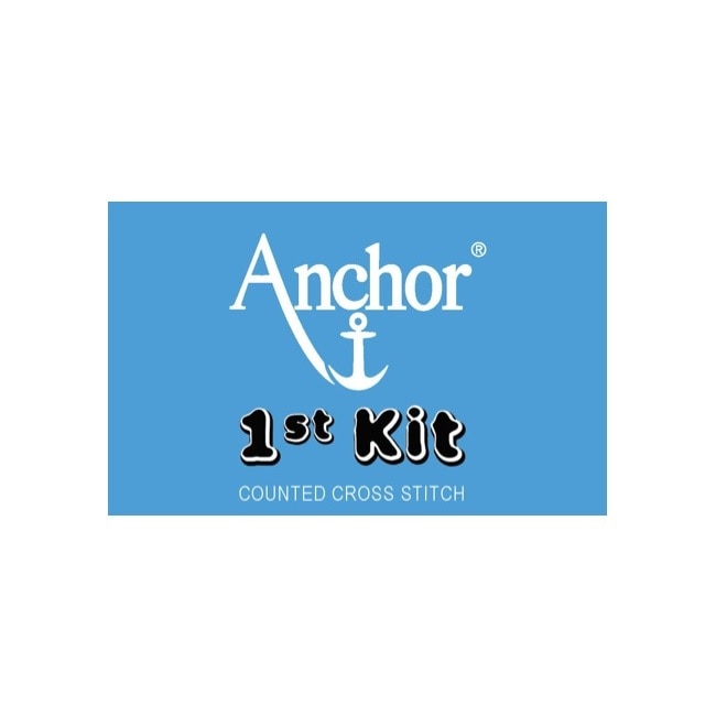 Set de brodat pentru copii, Anchor, model Inima, cu diagrama si fire ...