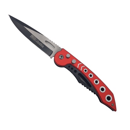 Cutit briceag automat cu buton, Dalimag, 21 cm, rosu, cutie - eMAG.ro