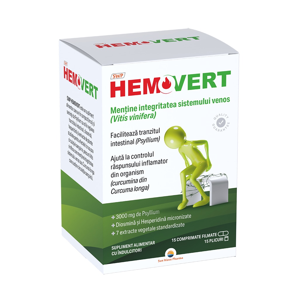 Hemovert, Sun Wave Pharma, Curcuma, Extract de Vita-de-vie pentru ...
