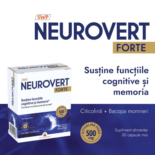 Neurovert Forte, Sun Wave Pharma, Extract de Bacopa monieri pentru ...