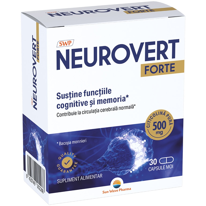 Neurovert Forte, Sun Wave Pharma, Extract de Bacopa monieri pentru ...
