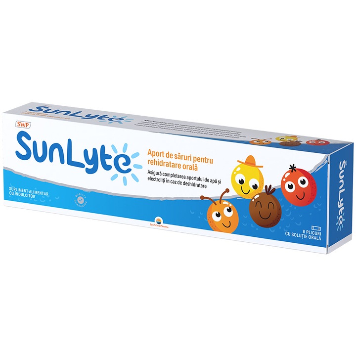 Sunlyte, Sun Wave Pharma, săruri de rehidratare, 8 pliculețe soluție ...