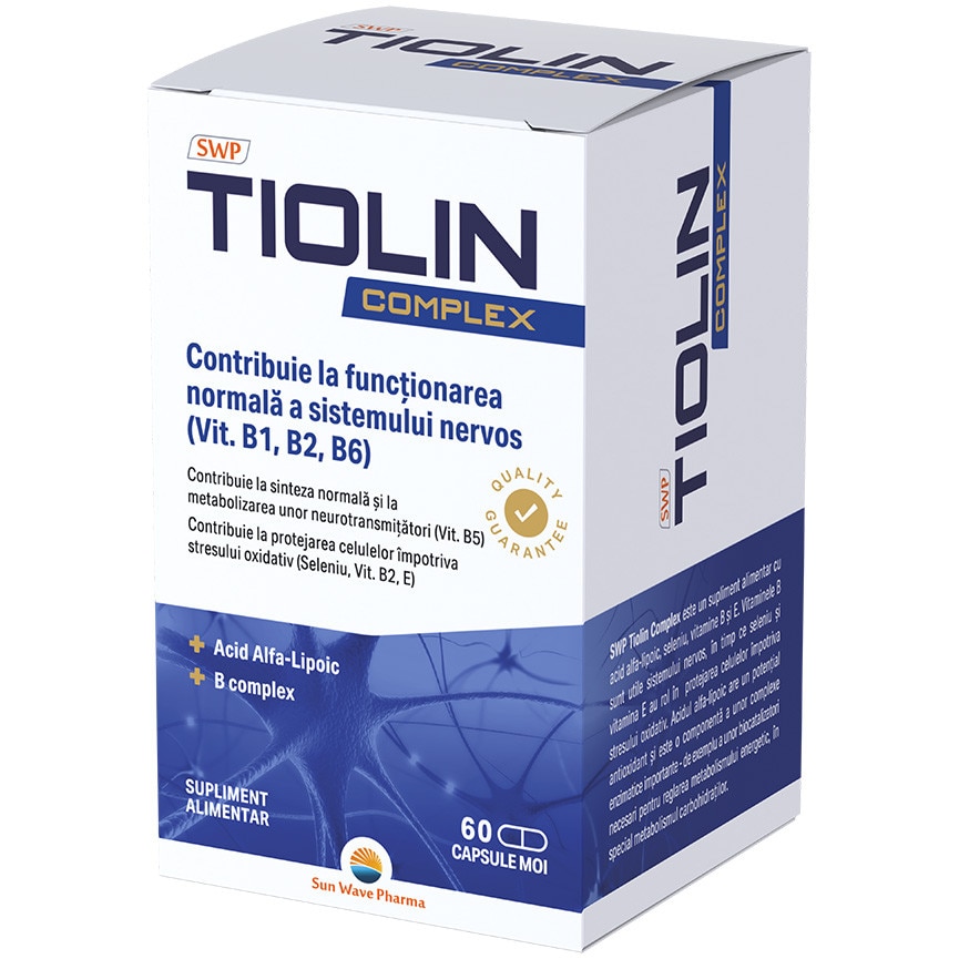 Tiolin Complex, Sun Wave Pharma, Vitaminele B1, B2, B6 pentru ...