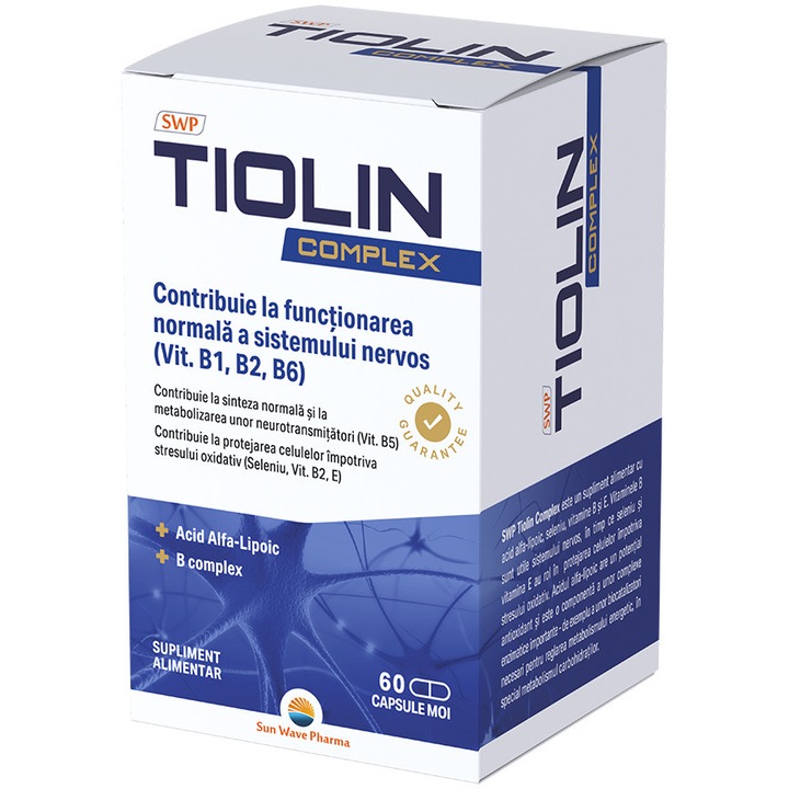 Tiolin Complex, Sun Wave Pharma, Vitaminele B1, B2, B6 pentru ...