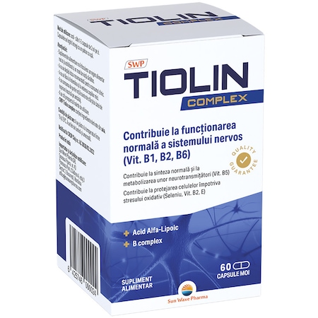Tiolin Complex, Sun Wave Pharma, Vitaminele B1, B2, B6 pentru ...