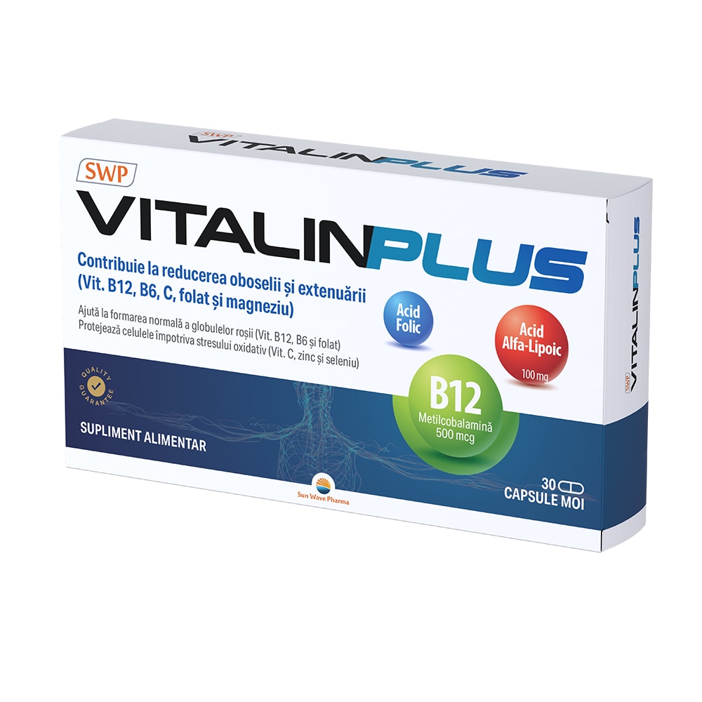 Vitalin Plus, Sun Wave Pharma, Acid alfa-lipoic, vitamine și minerale ...