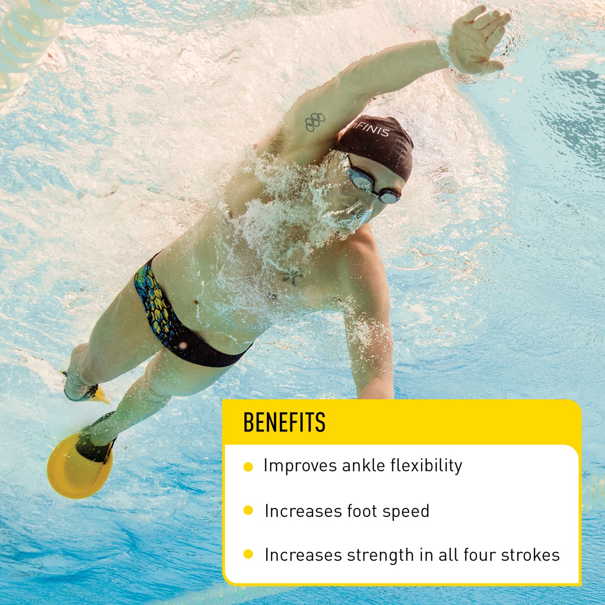 Пи Ди Еф плавници FINIS, Positive Drive Fins, XXL, Жълт, 44-45 - eMAG.bg