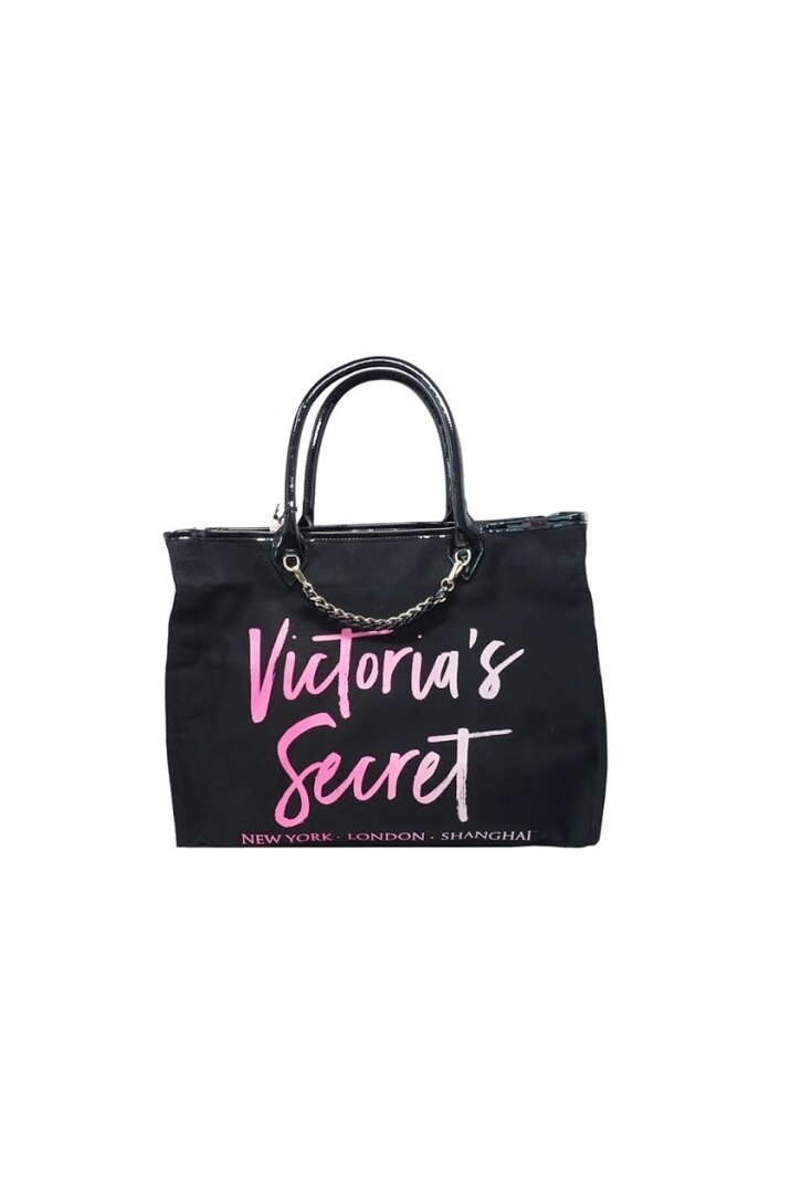 Geanta, Victoias Secret, Negru/Roz, 40 x 31 x 15 - eMAG.ro