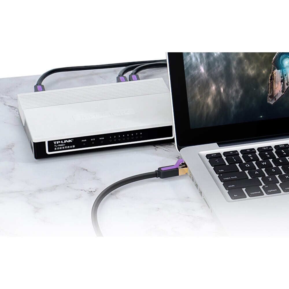 Cablu retea Vention ICDBH Ethernet Cat. 7, mufat 2xRJ45, SFTP, 10Gbps ...