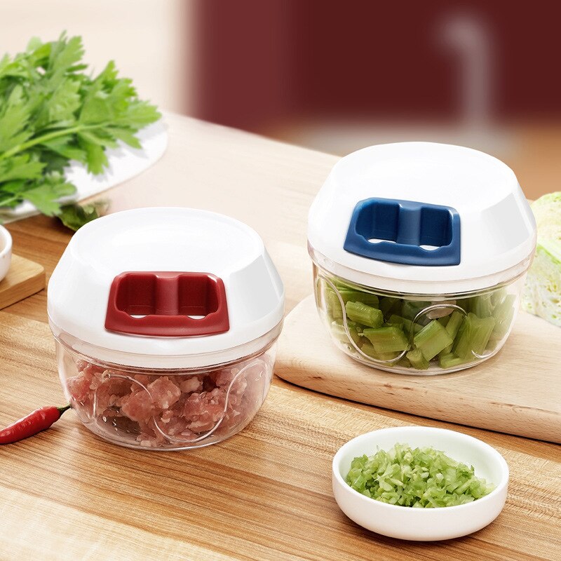 Mini Tocator manual,OEM, 500 ml, Alb/Rosu - eMAG.ro