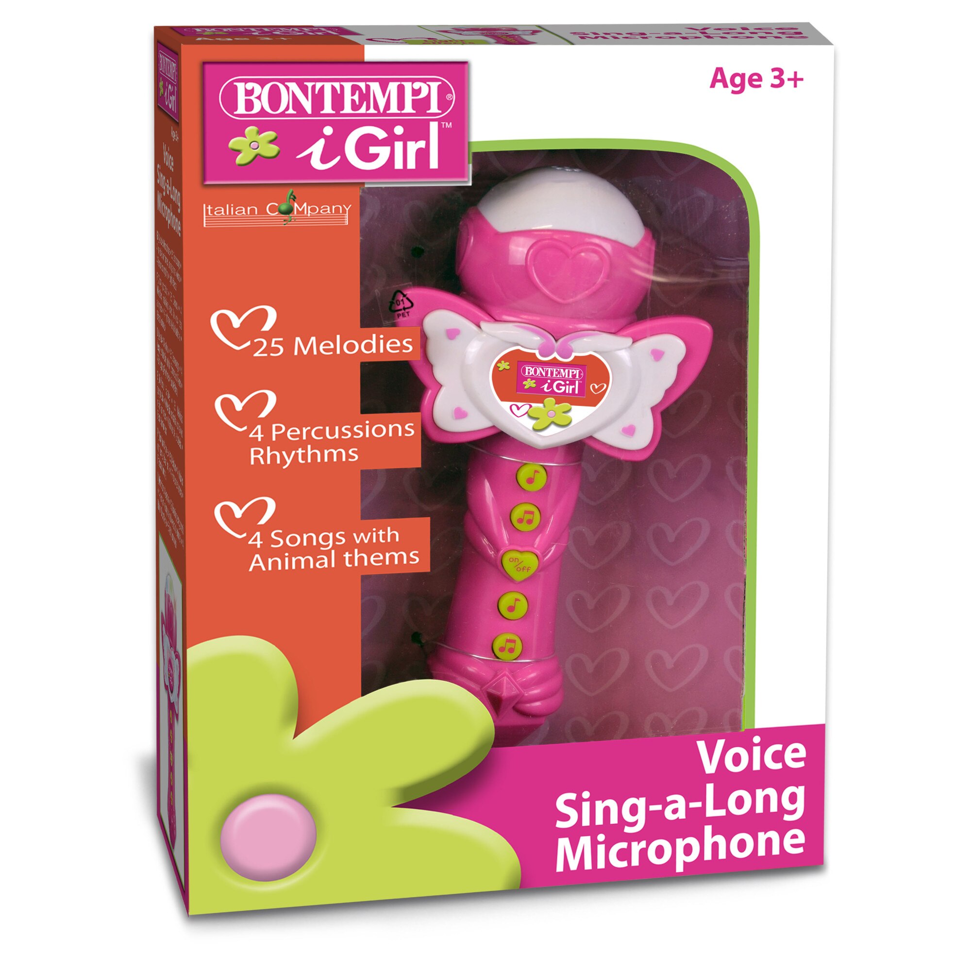 Microfon Roz Karaoke cu lumini Bontempi - eMAG.ro