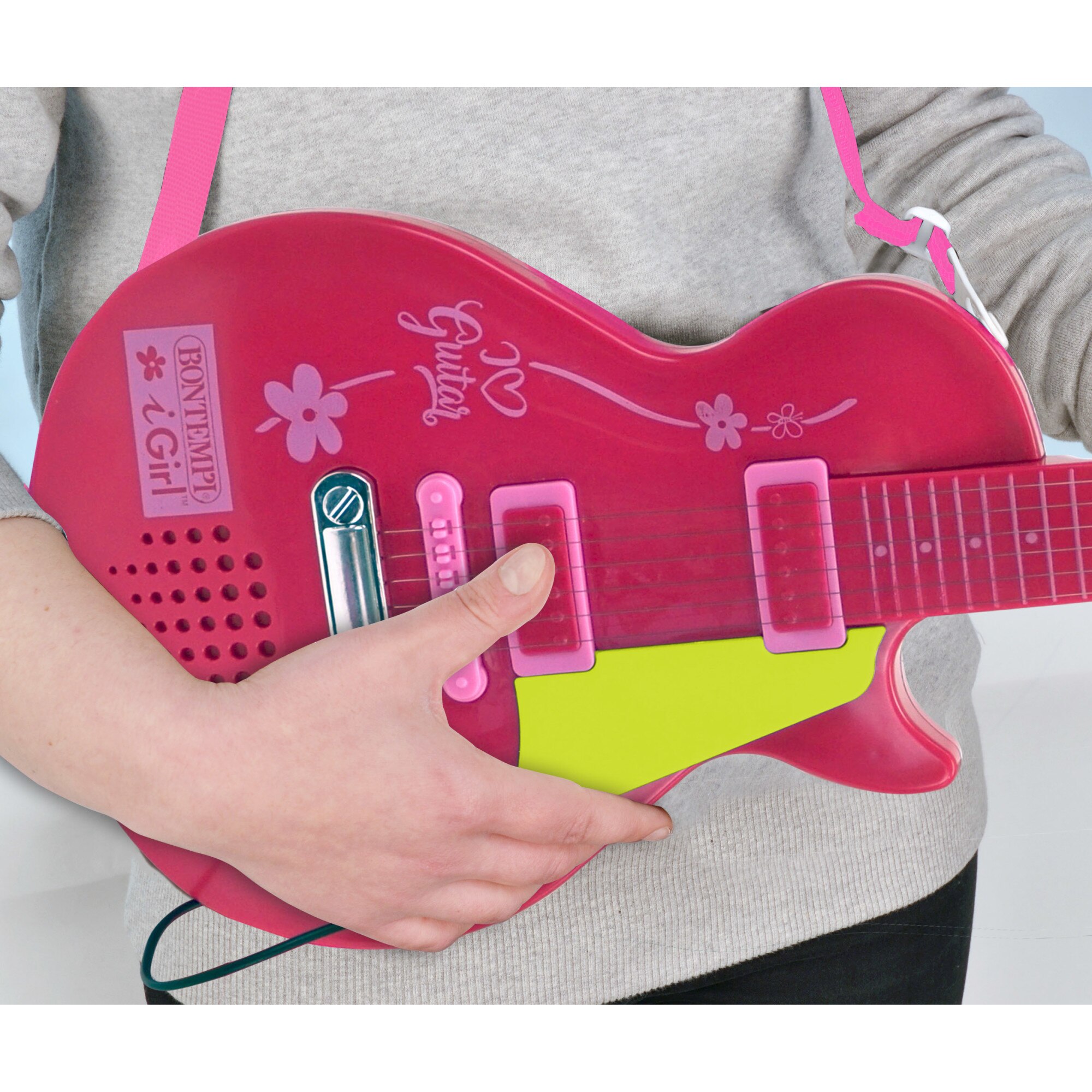 Chitara Roz Rock cu Microfon de scena Bontempi - eMAG.ro