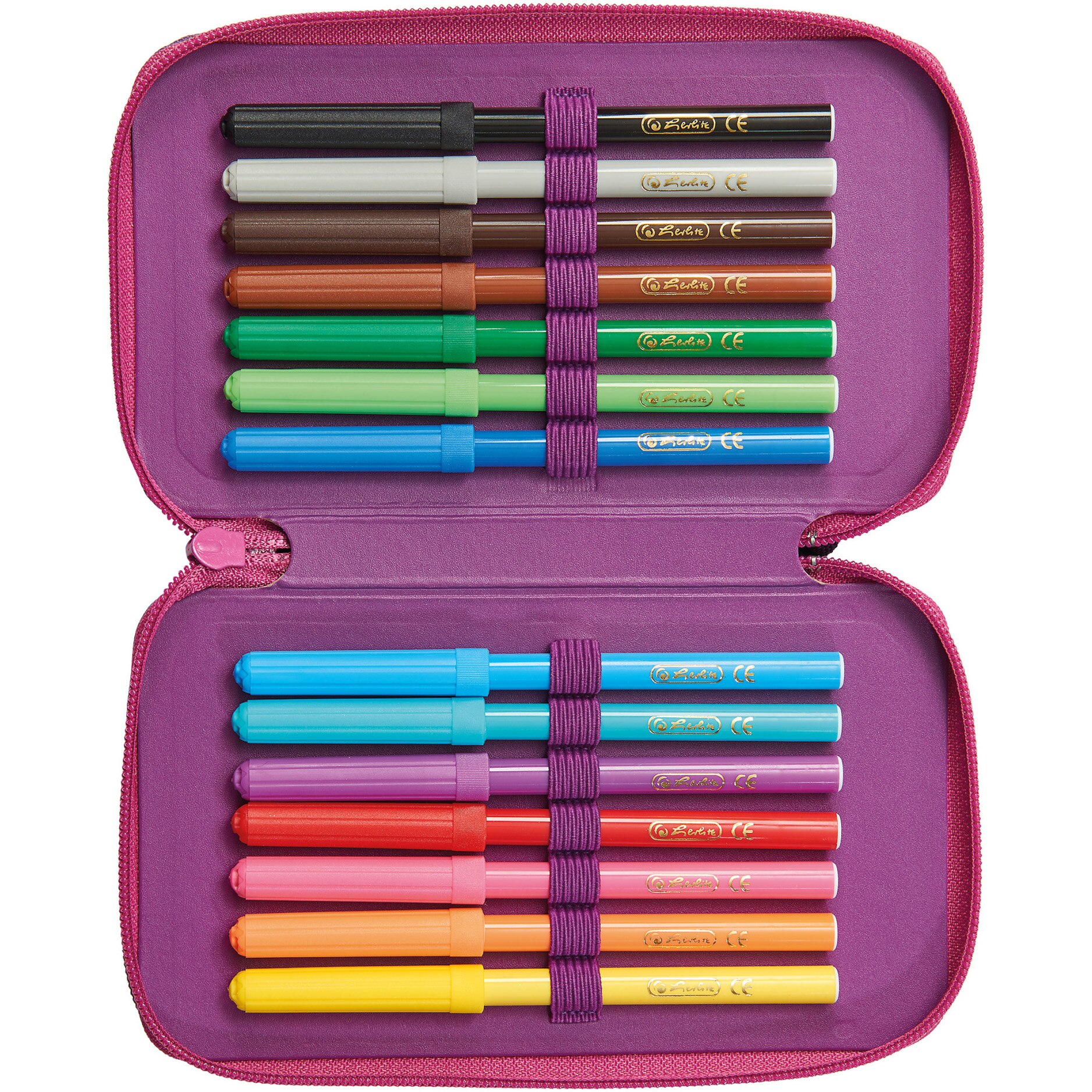 Penar Herlitz, echipat 3 compartimente 31 piese dimensiune 19x11,5x7cm ...