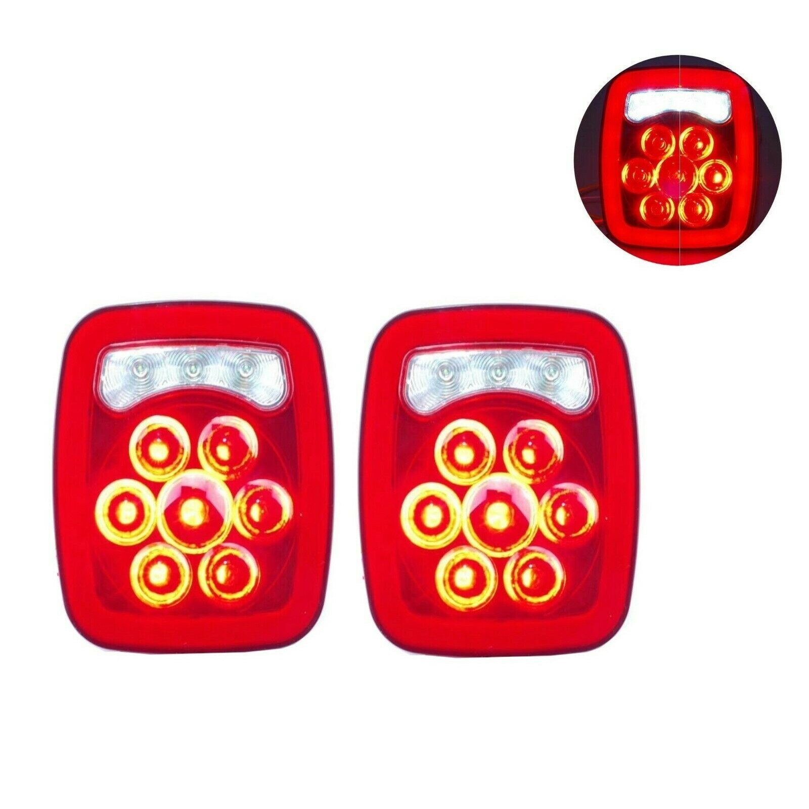 Set 2 Led Lampi Stop Auto Flexzon, 3 Functii, pentru Remorca, Camion ...