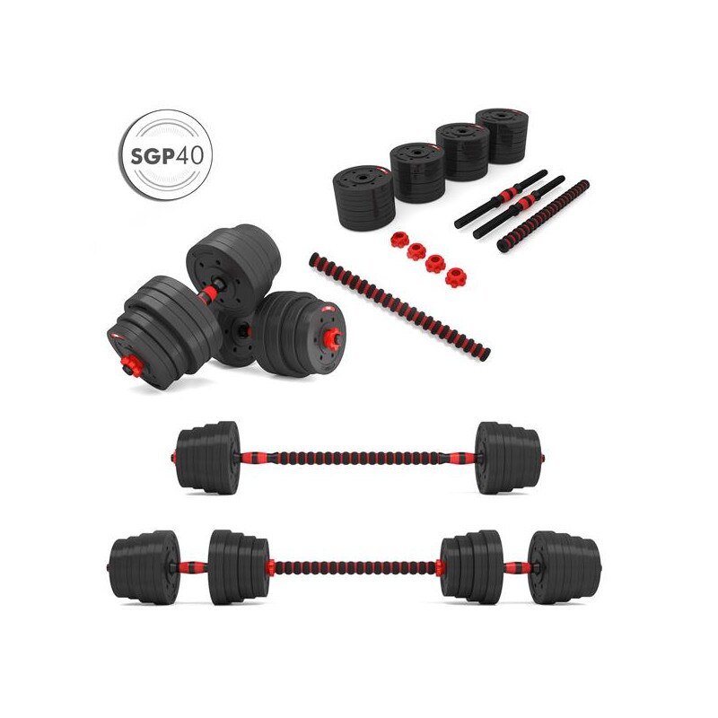 Set Haltera si Gantere Reglabile HMS SGP40 40 kg - eMAG.ro