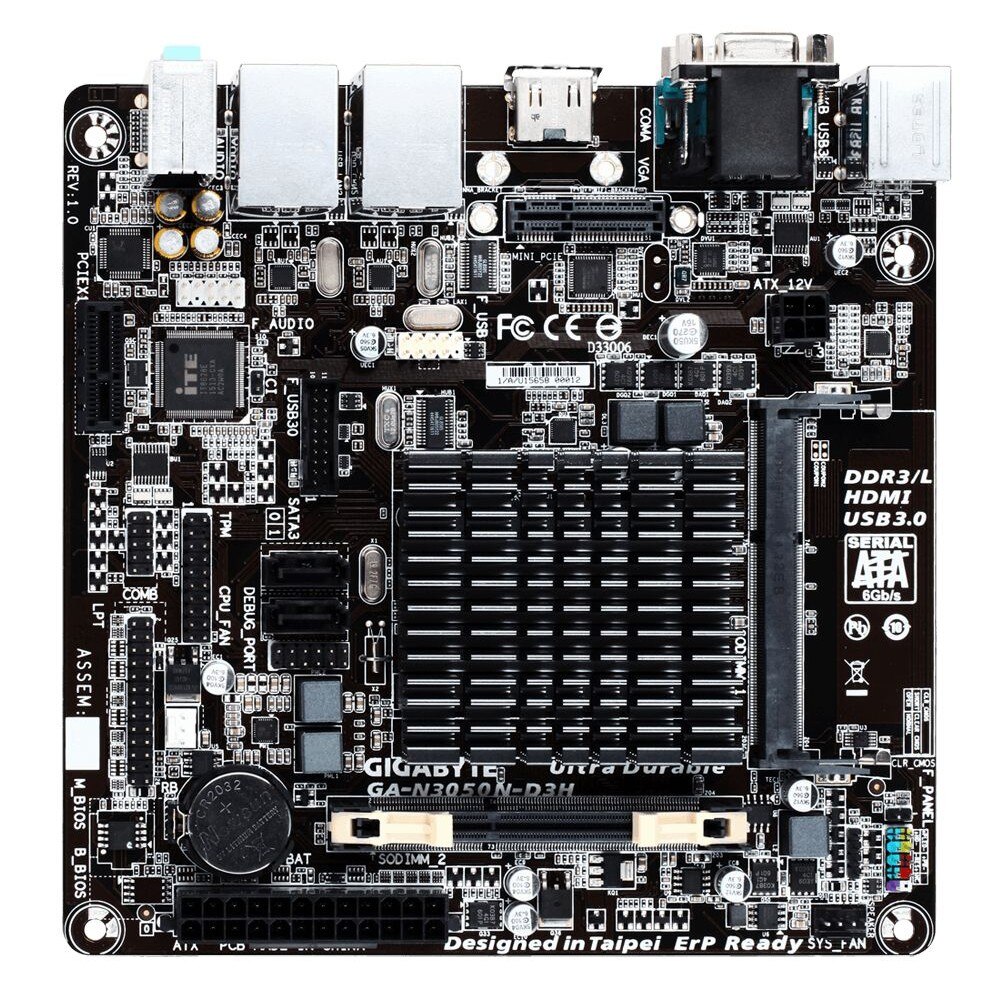 Дънна платка GIGABYTE N3050N-D3H, Socket FCBGA1170 - eMAG.bg