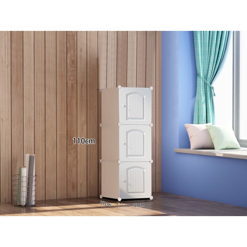 Dulap modular din plastic cu schelet metalic, D3218, culoare alb - eMAG.ro