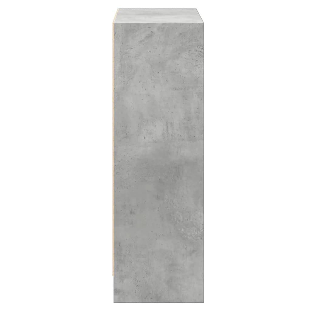 Biblioteca vidaXL, gri beton, 60x24x76 cm, lemn compozit, 10 kg - eMAG.ro