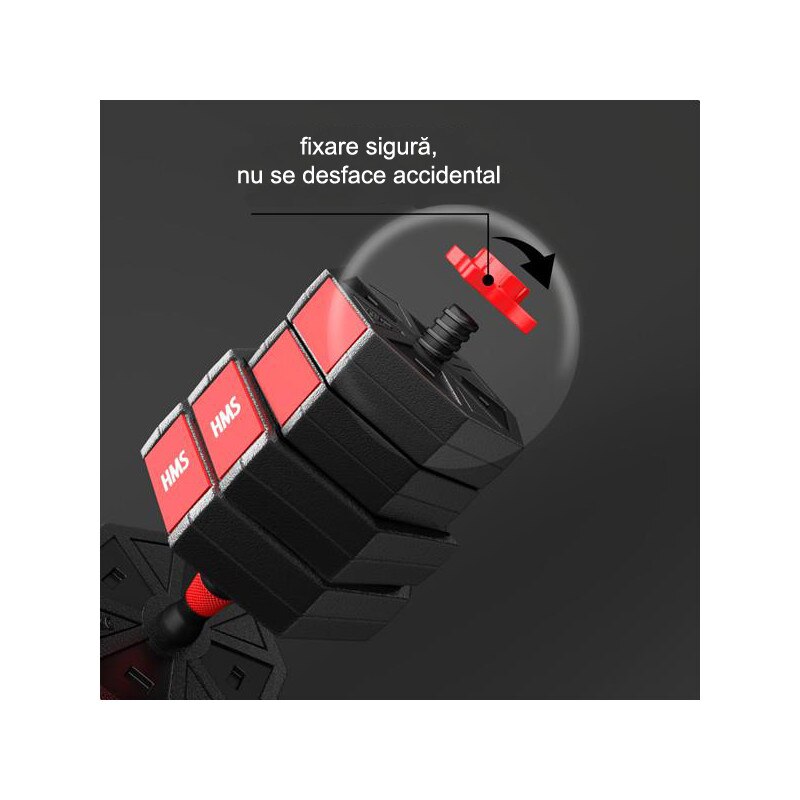 Set Haltera si Gantere HMS SGC40 40 kg - eMAG.ro