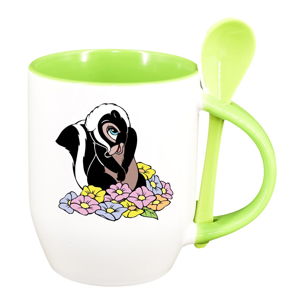 Cana Miss Skunk cu lingurita, interior verde deschis, 330ml, D1515 ...