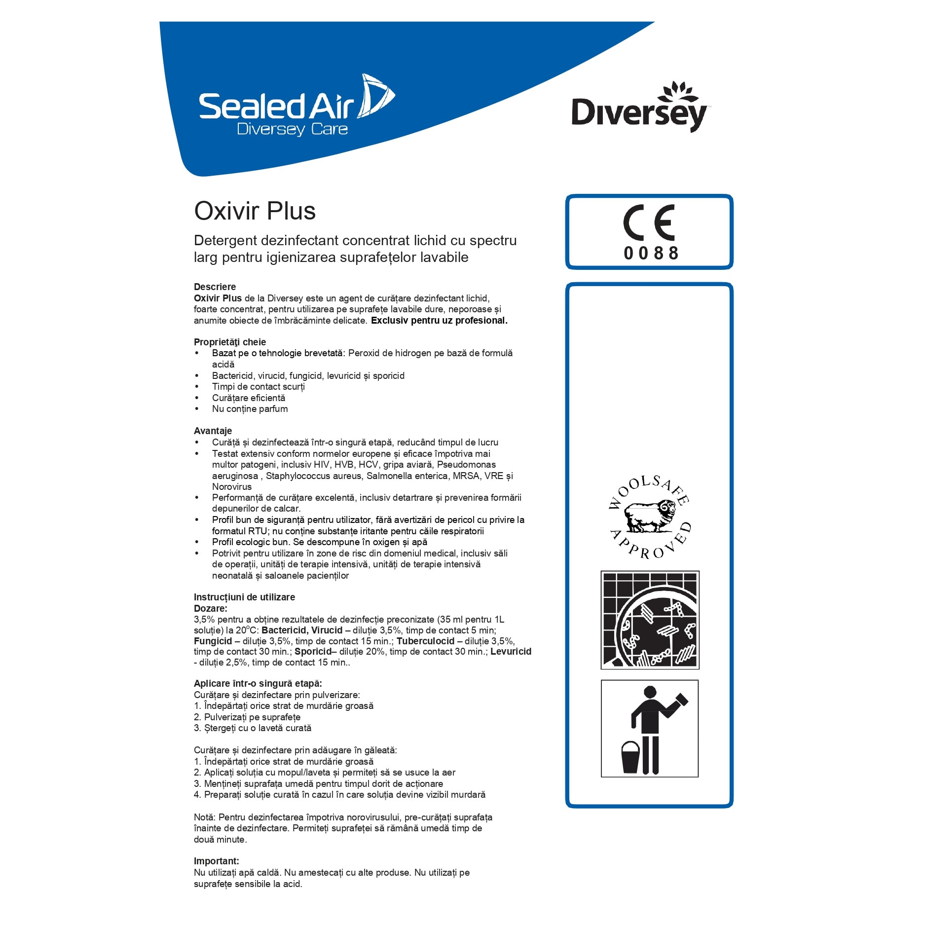 Dezinfectant concentrat Oxivir Plus 5L - eMAG.ro